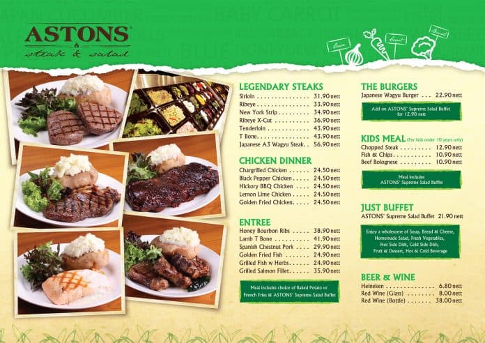 Astons Steak & Salad Outlets Have Free-flow Sides & Drinks! What Else ...