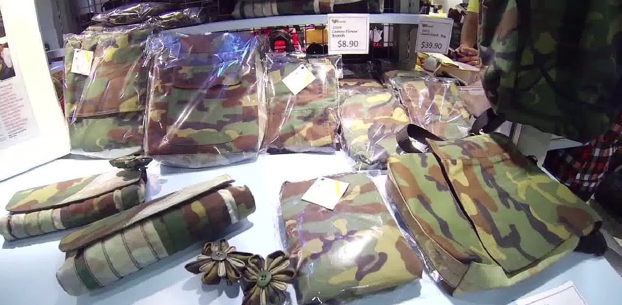 Our Old SAF Uniform Has Become Fashionable Bags That Look Lit - Goody Feed