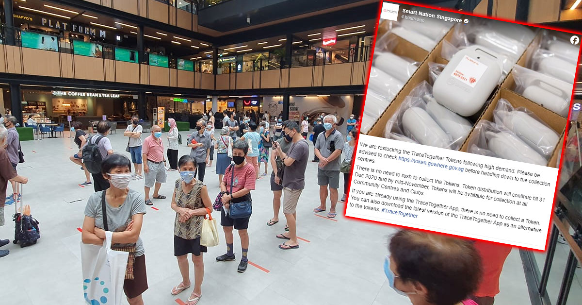 TraceTogether Tokens Collection So Popular, There Are Long Queues & OOS ...