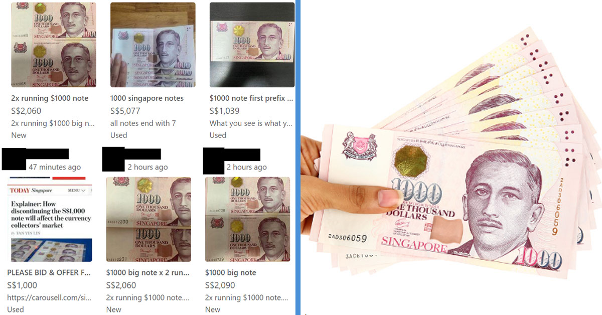 People Are Now Selling $1,000 Notes in Carousell & Listing Them as ...