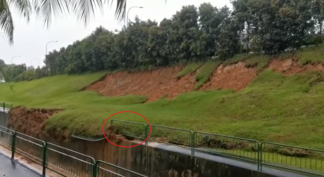 Heavy Rain Near Pasir Ris Caused Mini Landslide That Broke Drain ...