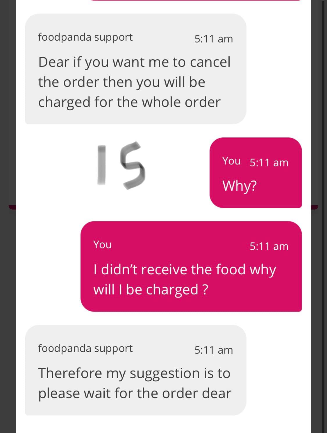 foodpanda’s Online Support Replied Like Mark Zuckerberg; Conversation ...
