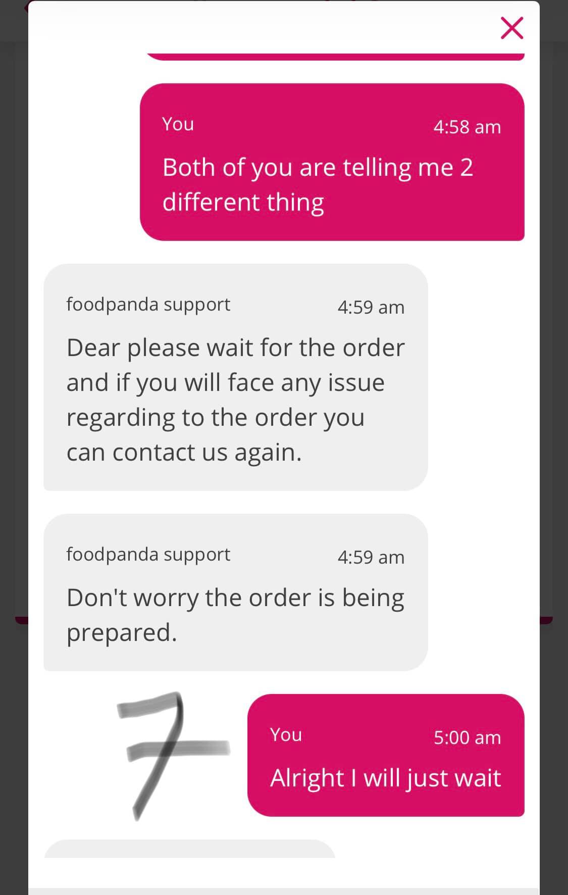 foodpanda’s Online Support Replied Like Mark Zuckerberg; Conversation ...