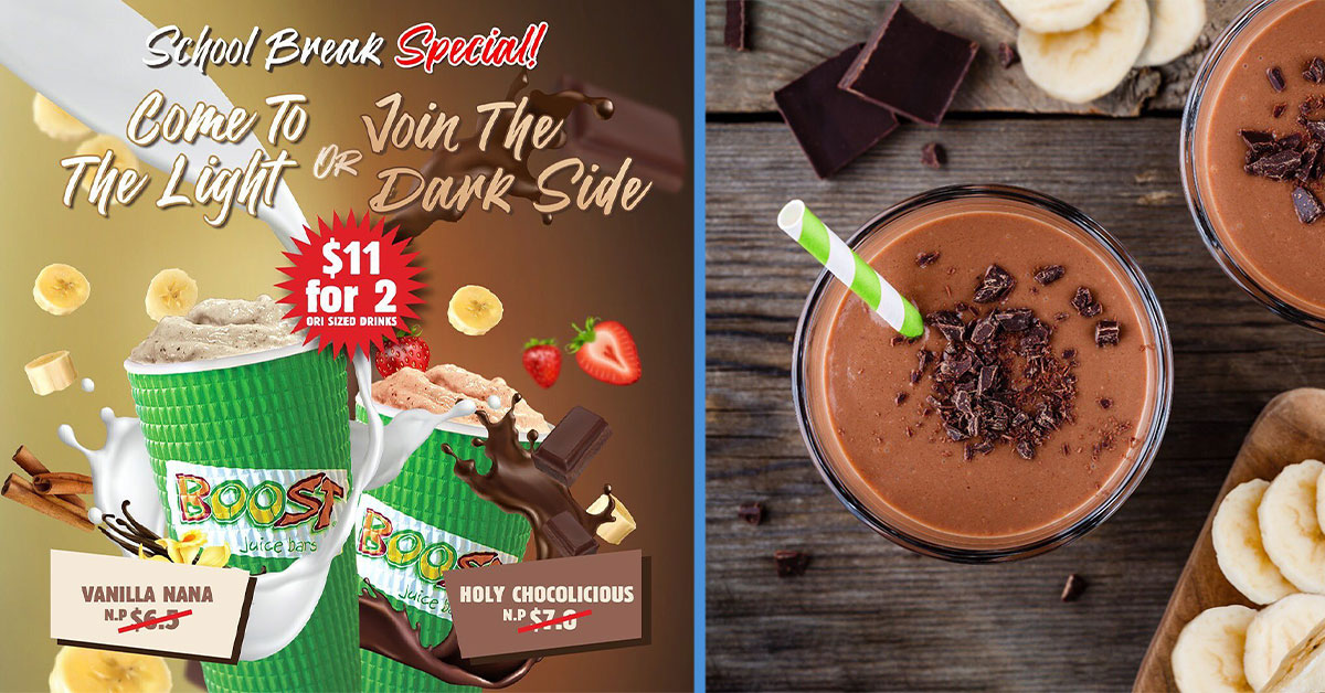 Boost Juice Bars Selling New Vanilla and Chocolate Smoothies for ...