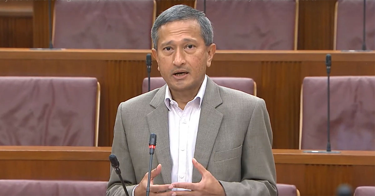 Foreign Minister Balakrishnan Says That S'pore Cannot Be Forced or ...