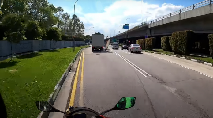 Lorry Sliding Door Falls off When Driver Mounted Kerb Near Upper ...