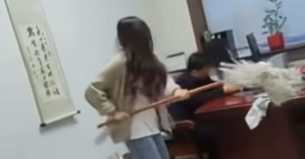 Woman in China Beat Up Her Boss With a Mop After He Kept on Sending Her ...