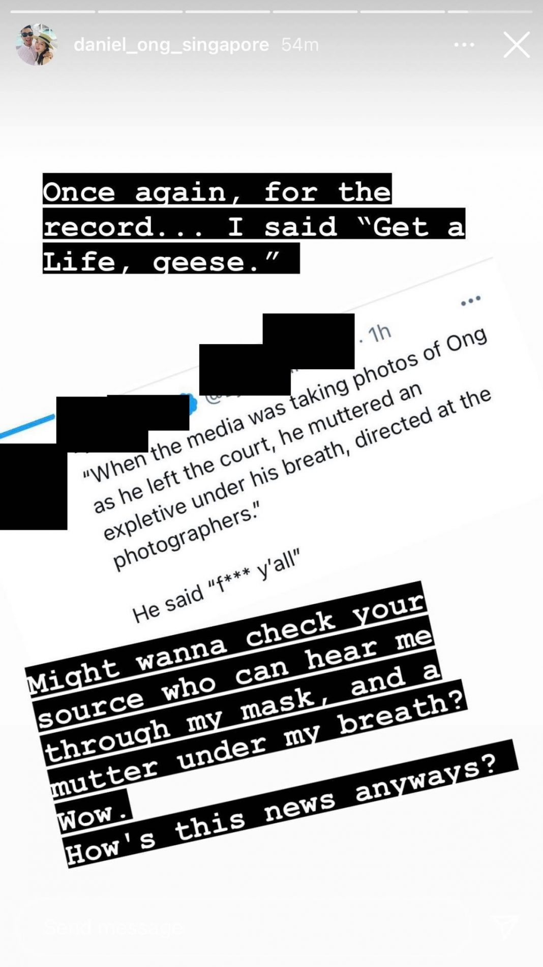 Daniel Ong Claims He Didn’t Say ‘F**k You All’ to Photographers After ...