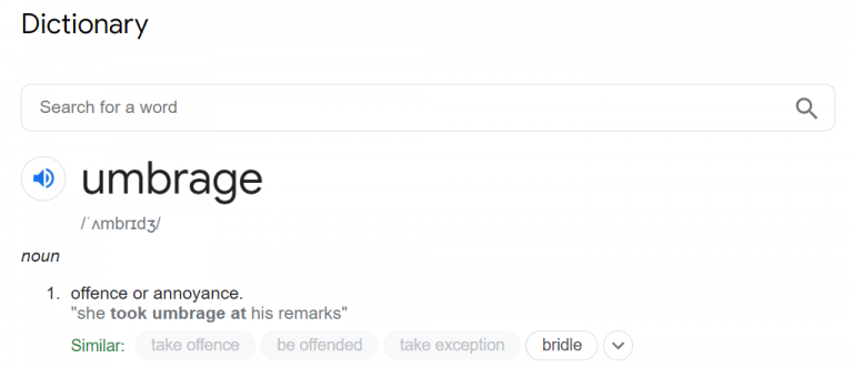 The Word ‘Umbrage’ Is Trending Online & The Internet is Having Fun With ...