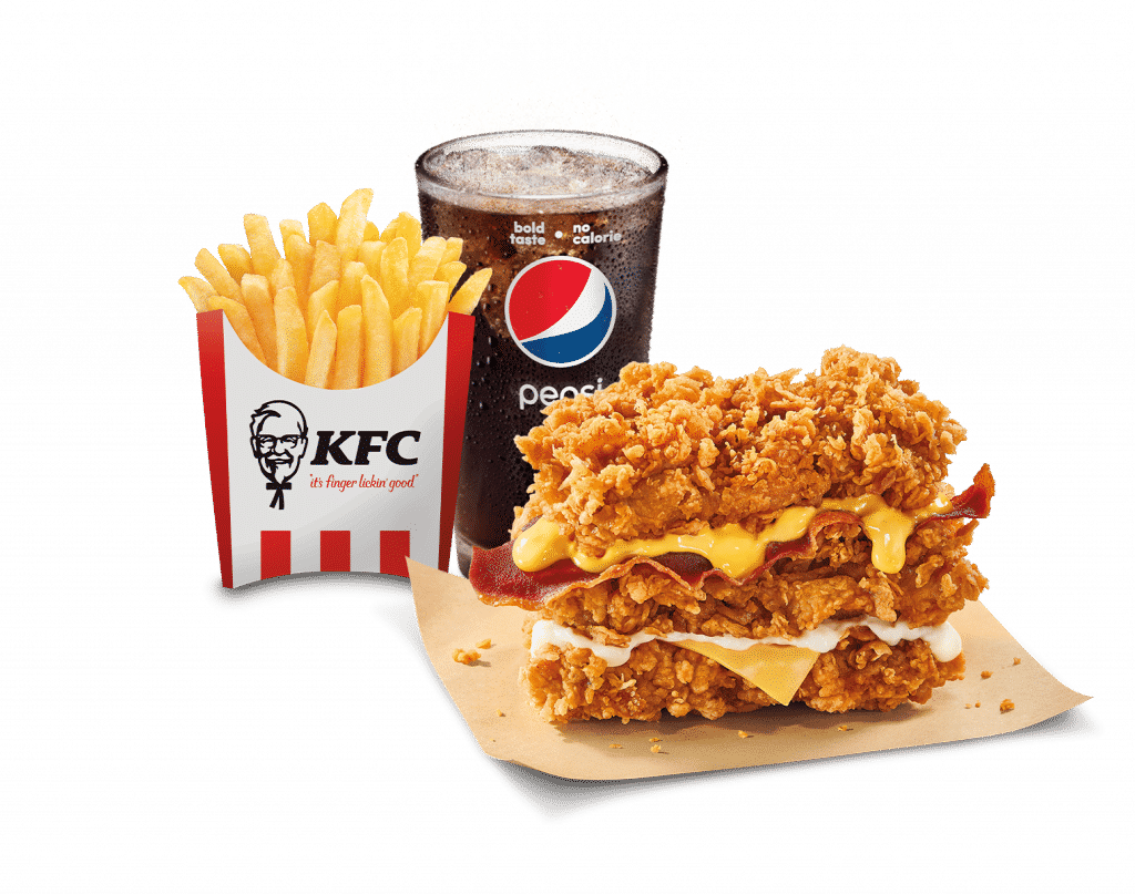 KFC Launching Cheesy Zinger Triple Down Which Comprises 3 Zinger ...