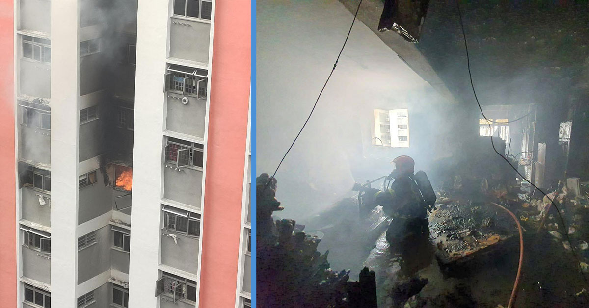 Fire Breaks Out in AMK HDB Flat; 7 People Taken to Hospital & 130 ...