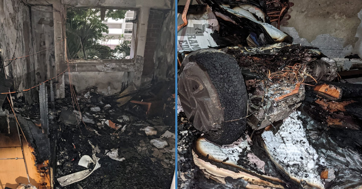 Charging PMD Allegedly Cause Fire in SengKang HDB - Goody Feed