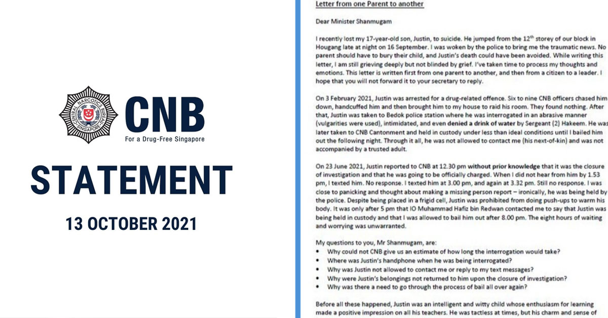 CNB Responds to a Viral Post by Mum of 17YO Who Was Arrested for Drug ...