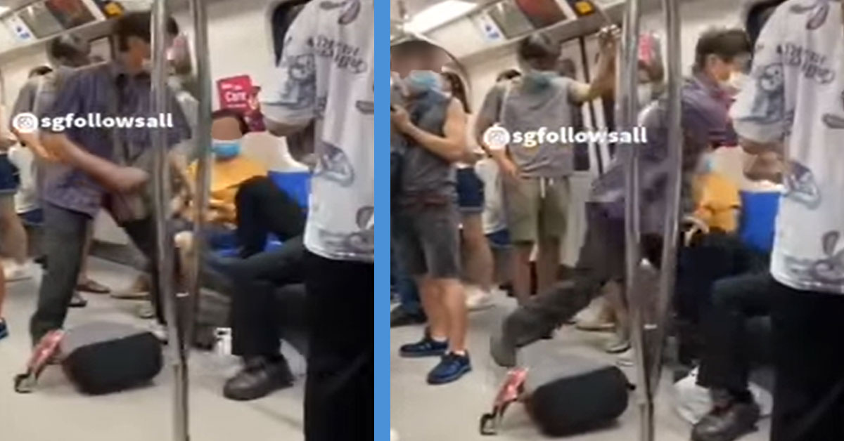 Man Beat Up Elderly in MRT Train Over Loud Headphone Music - Goody Feed