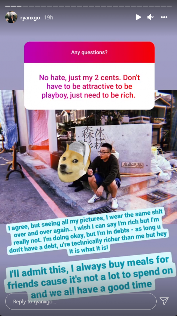 Ryan Tan Did Q&A After NOC Saga; Also Added That He’s ‘In Debt’ - Goody ...