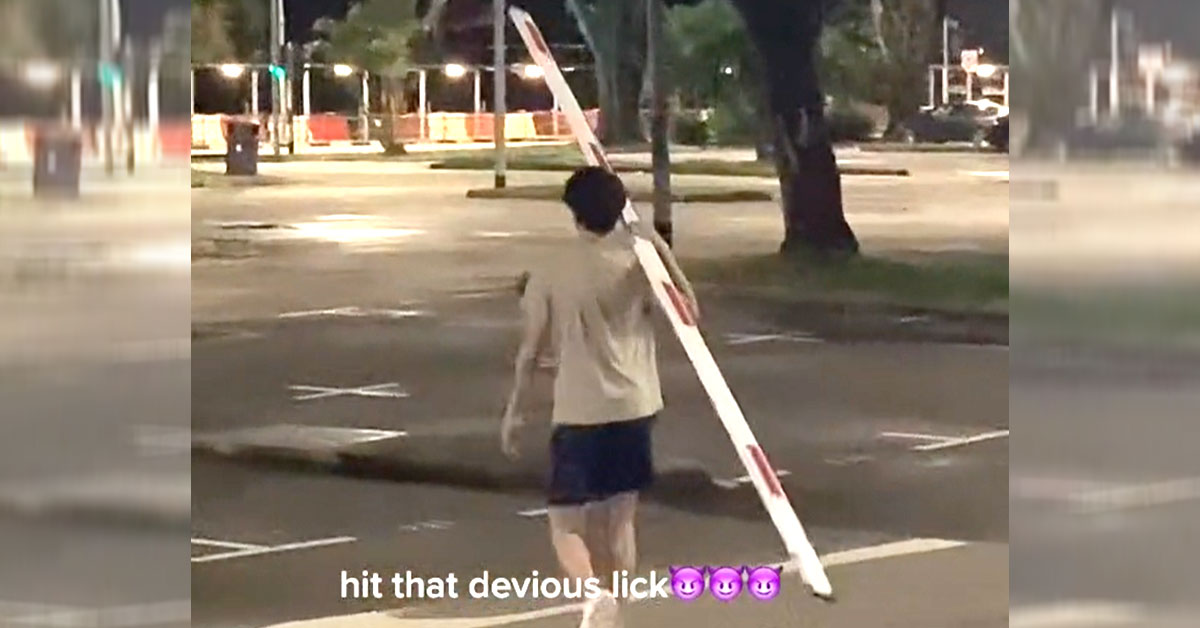 TikTokers Slammed for Taking Carpark Gantry Arm for a TikTok Challenge ... TikTokers Slammed for Taking Carpark Gantry Arm for a TikTok Challenge ...
