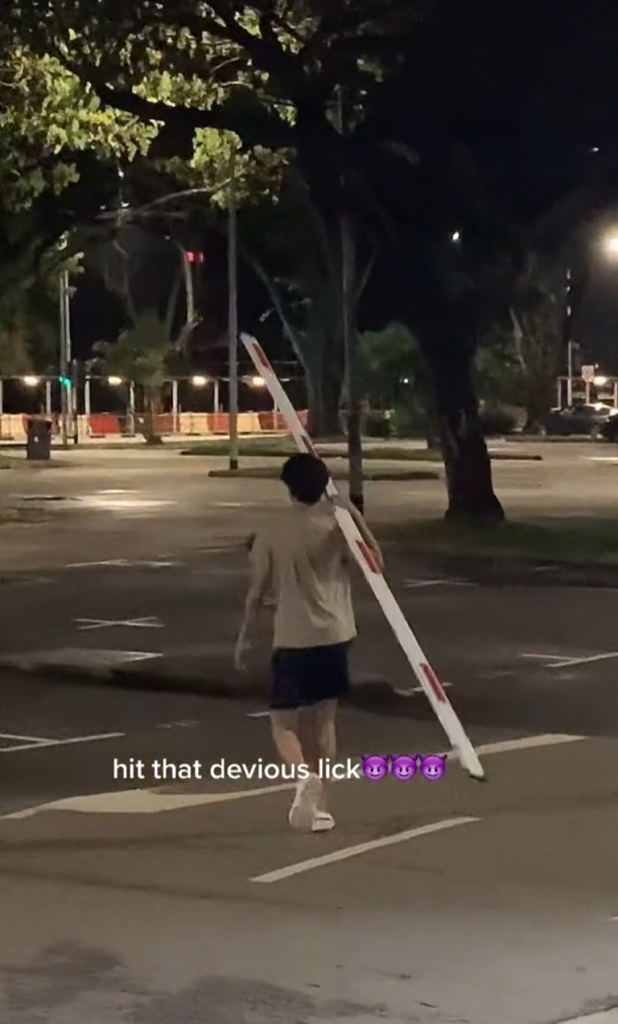 TikTokers Slammed for Taking Carpark Gantry Arm for a TikTok Challenge ... TikTokers Slammed for Taking Carpark Gantry Arm for a TikTok Challenge ...