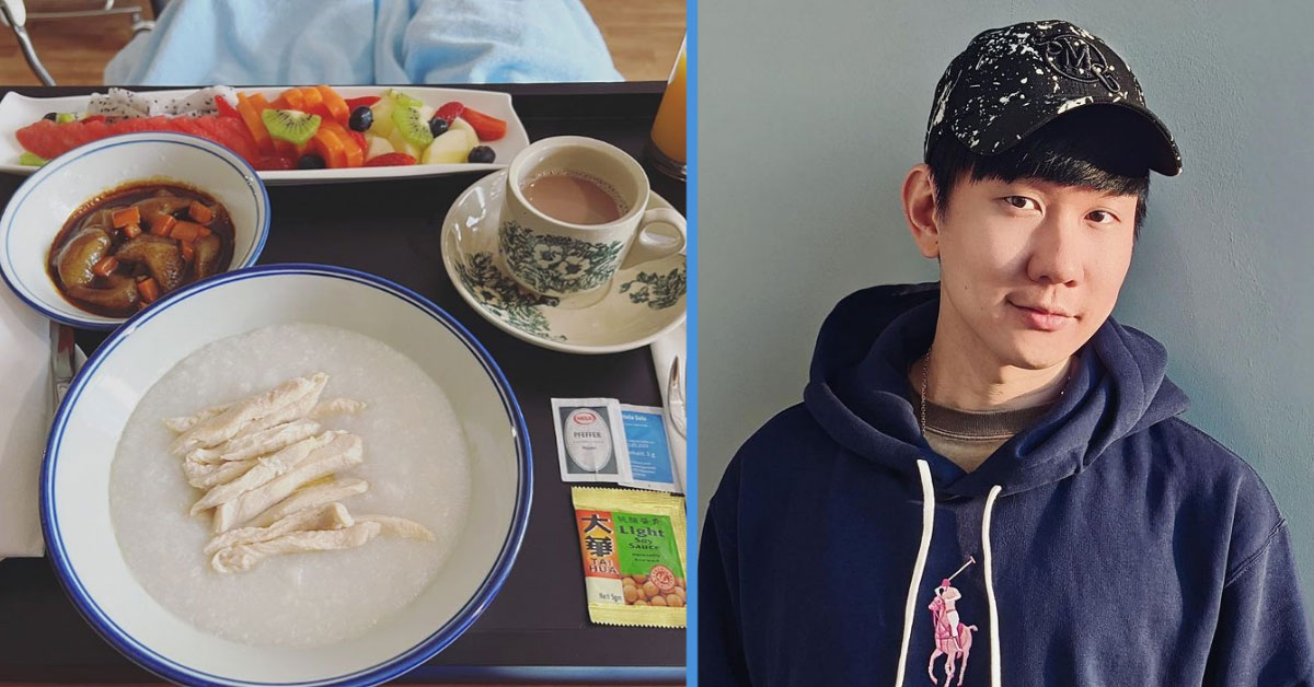JJ Lin Posted Photo of a Hospital Meal & That Led to Various ...