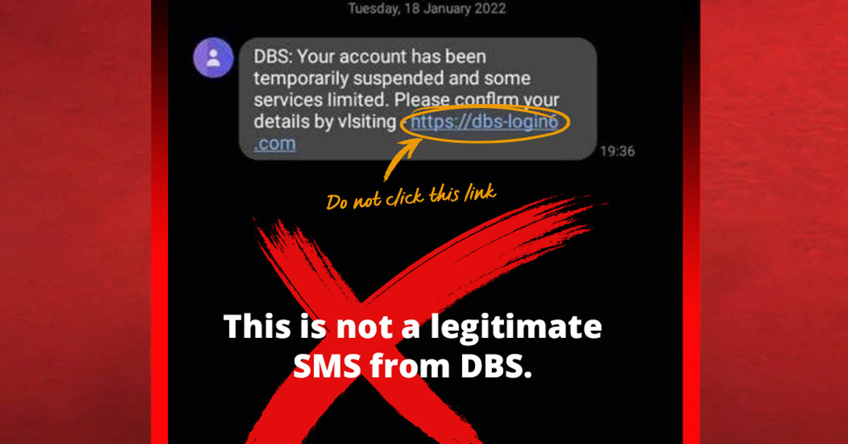 DBS Warns of New SMS Phishing Scam That Claims That Your Account Is ...