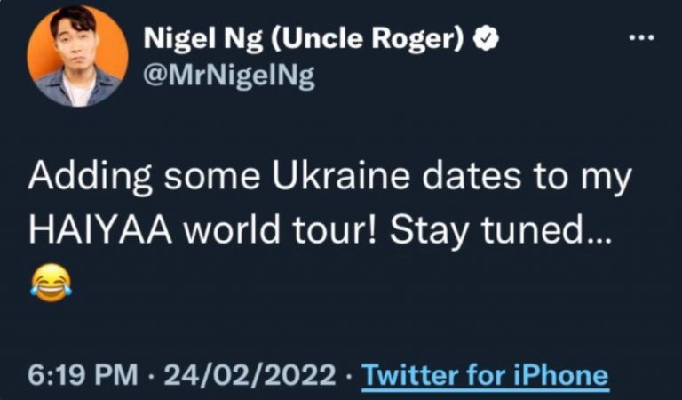 Uncle Roger Responds to Insensitive Tweet He Made About Ukraine - Goody ...