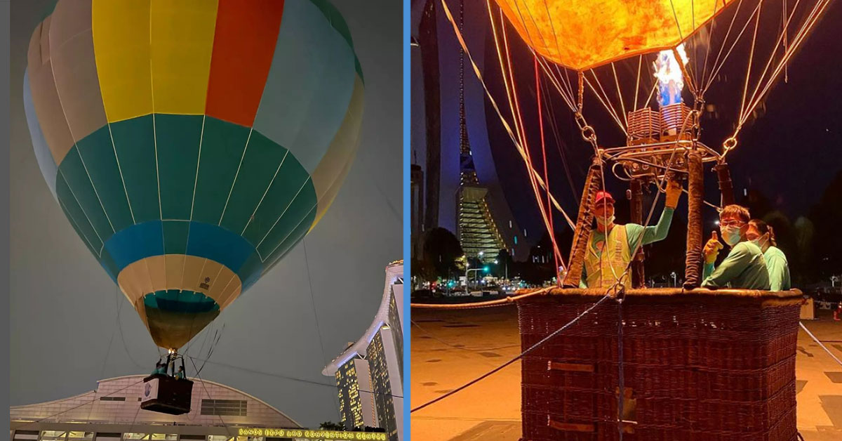 S’pore’s First Hot-Air Balloon Ride Finally Open & Its Launch Price is ...