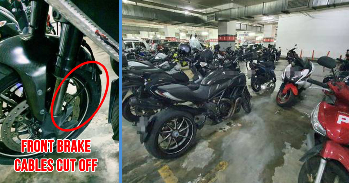 S’pore Man Claims His Motorbike Brake Cables Were Cut in JB Mall ...