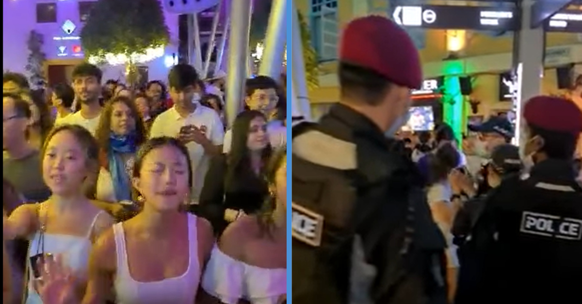 Anti-Riot Officers Deployed to Clarke Quay After Crowds Sang Loudly ...
