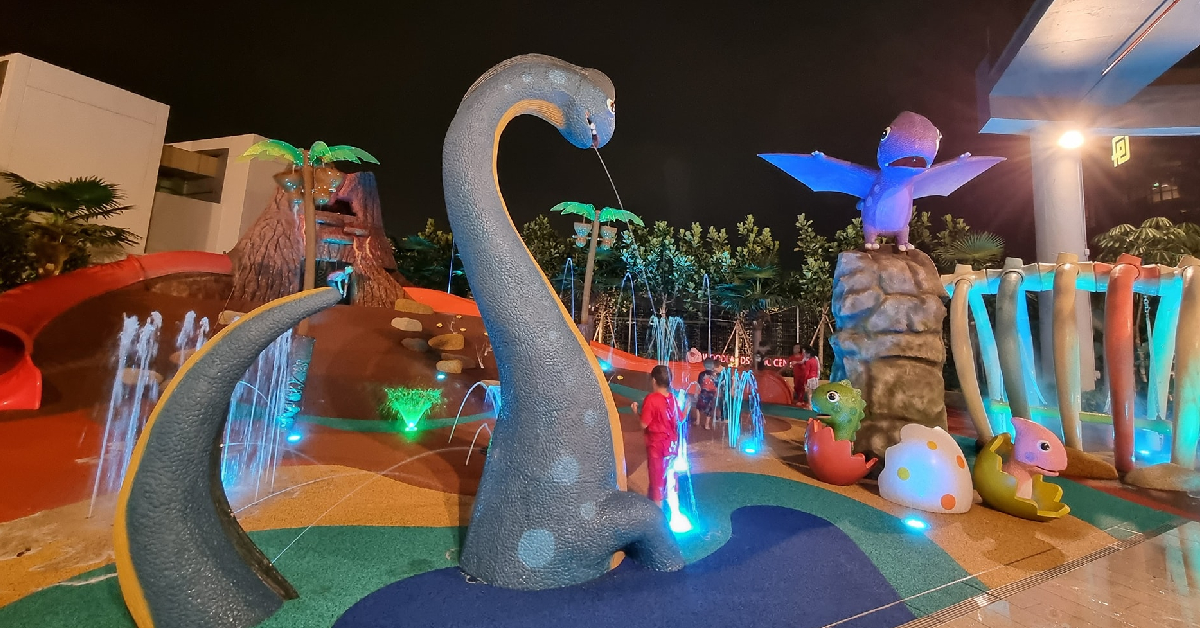 There's a New Cutesy Dino Water Playground on Level 7 in Causeway Point ...