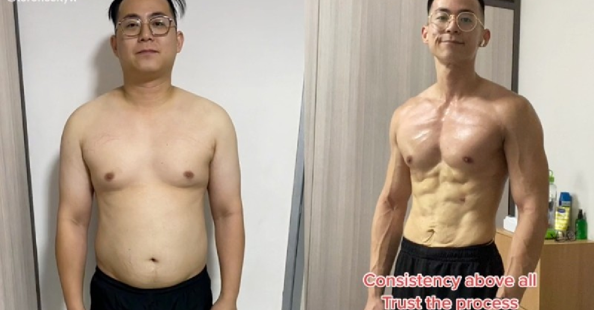 S’pore Dad Loses 35kg & Gets a Six-Pack in 8 Months to be a Role Model ...