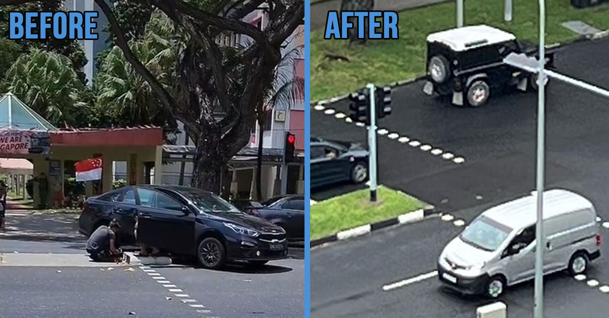 LTA Removes Island Kerb After Vehicles Kept on Mounting it While Making ...