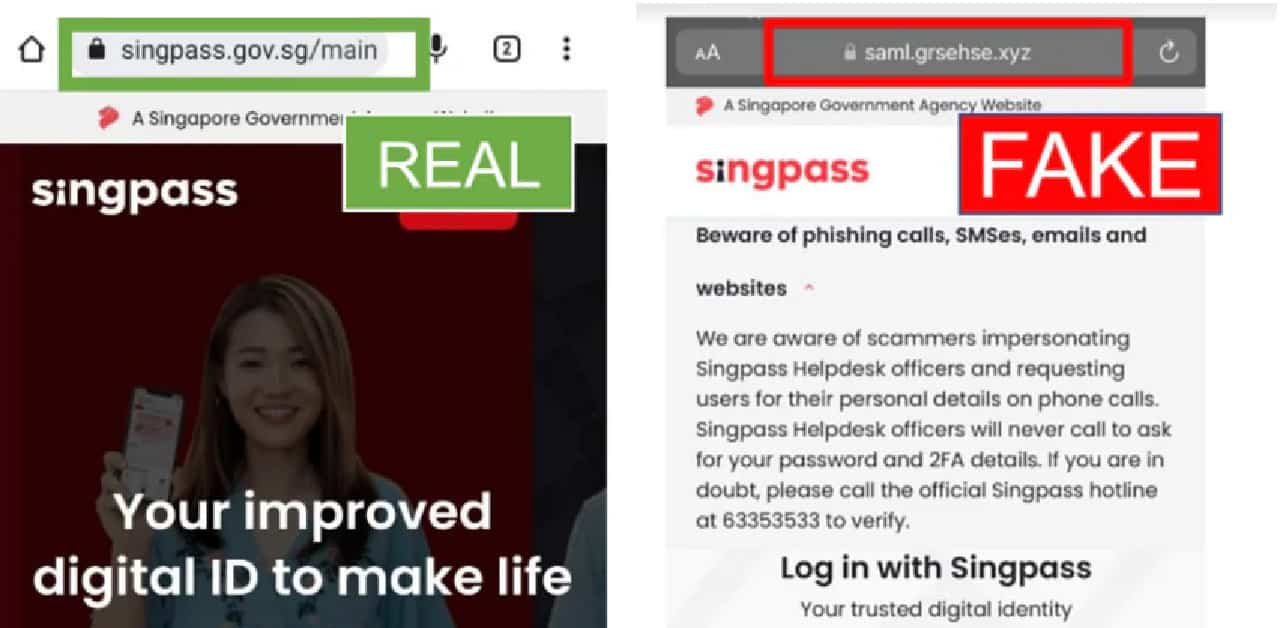 Police Warn of Fake Singpass Link That’s Spread Via SMS - Goody Feed