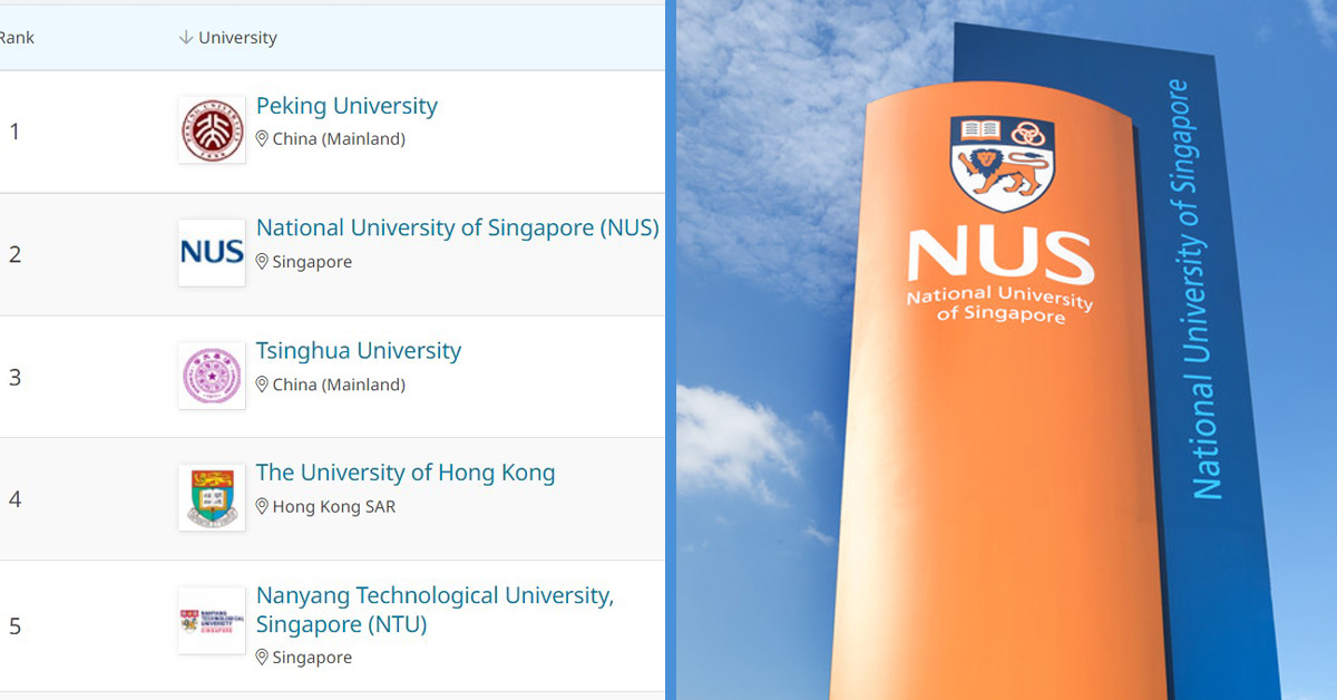 NUS is No Longer Asia's Top University, Losing to a University from ...