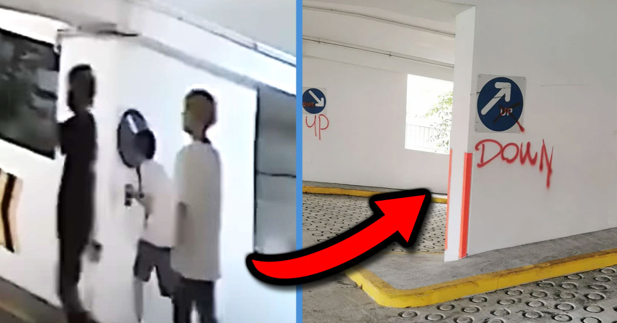 4 Teens Arrested for Vandalising Every Floor in Punggol Multi-Story Car ...