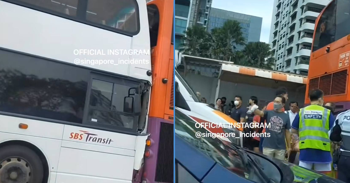 6 Commuters, Including a 3YO, Taken to Hospital After 2 SBS Buses ...