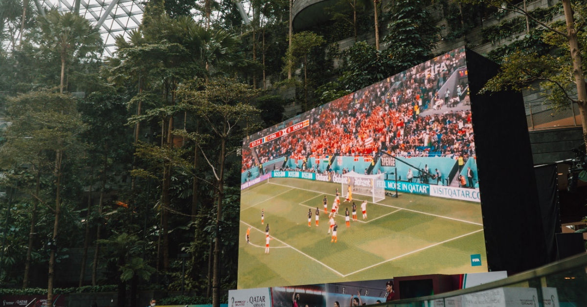 Jewel Changi Screening World Cup Matches from 3 Dec for Free in Large ...