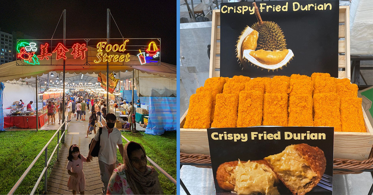 Sengkang Pasar Malam Remains Open During CNY With Crispy Fried Durian ...