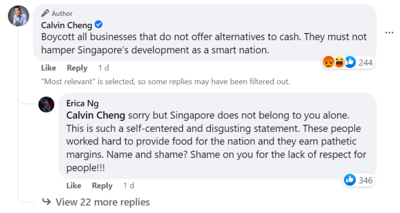 Ex-NMP Calvin Cheng “Named & Shamed” Eatery That Doesn’t Go Cashless ...