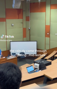 Mini Jewel Rain Vortex Poured From NUS Lecture Hall Ceiling Due to ...