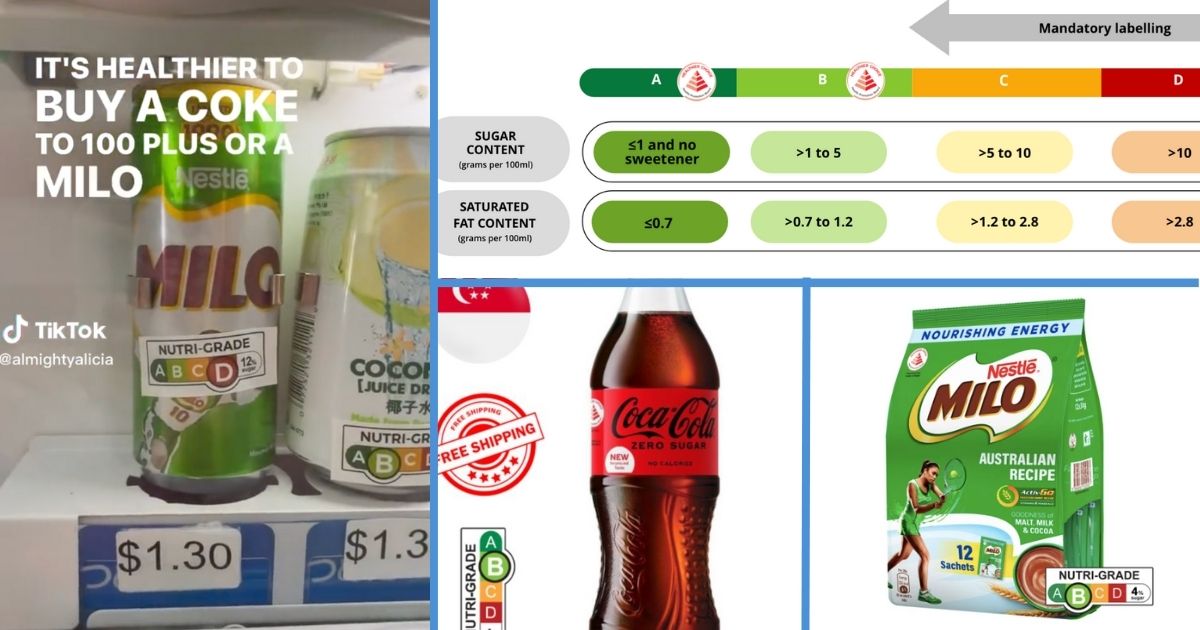 S'pore TikToker Shocked That Coke Has Higher NutriGrade Than Milo in ...