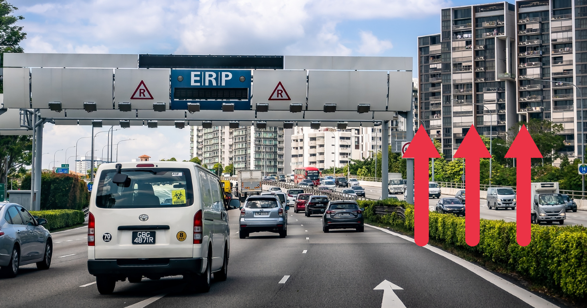 7 ERP Gantry Charges to Revise Upwards From 3 Apr 2023 - Goody Feed
