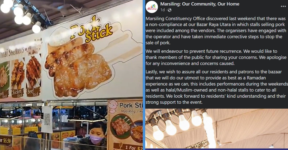 Controversy Erupts at Ramadan Bazaar in Marsiling Over Sale of Pork ...