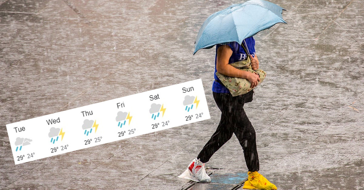 It'll Still Rain Daily for This Entire Week But the Hours Would be ...