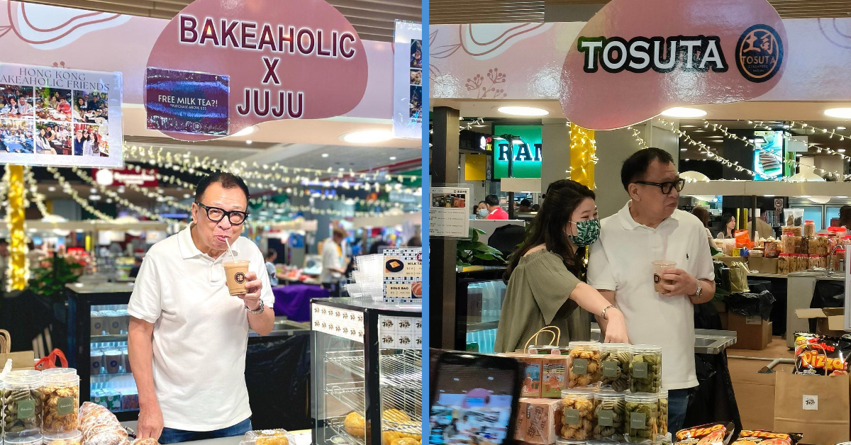 Veteran HK Actor Benz Hui Appears at AMK To Help Daughter Sell Baked ...