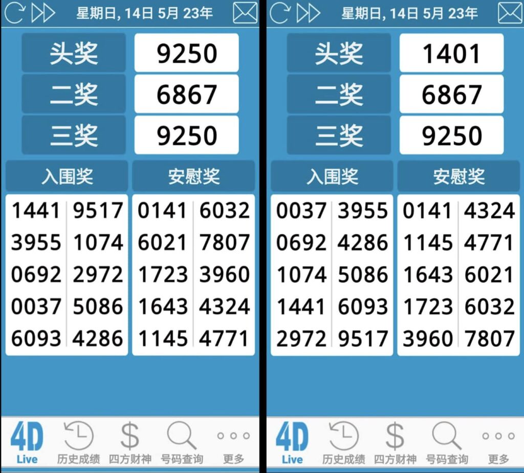 Live 4D App Suddenly Changed 1st Prize Winning Numbers; Netizen ...
