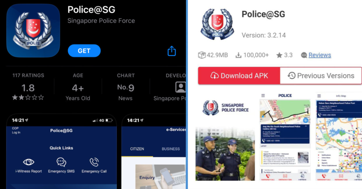 Police Report Lodged Against Unofficial Fake Police@SG App Hosted ...