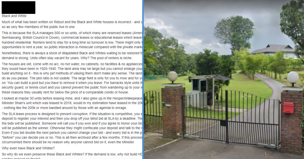 Ridout Rd Saga: Black-&-White House Renter Debunks "Rumours with Agenda ...