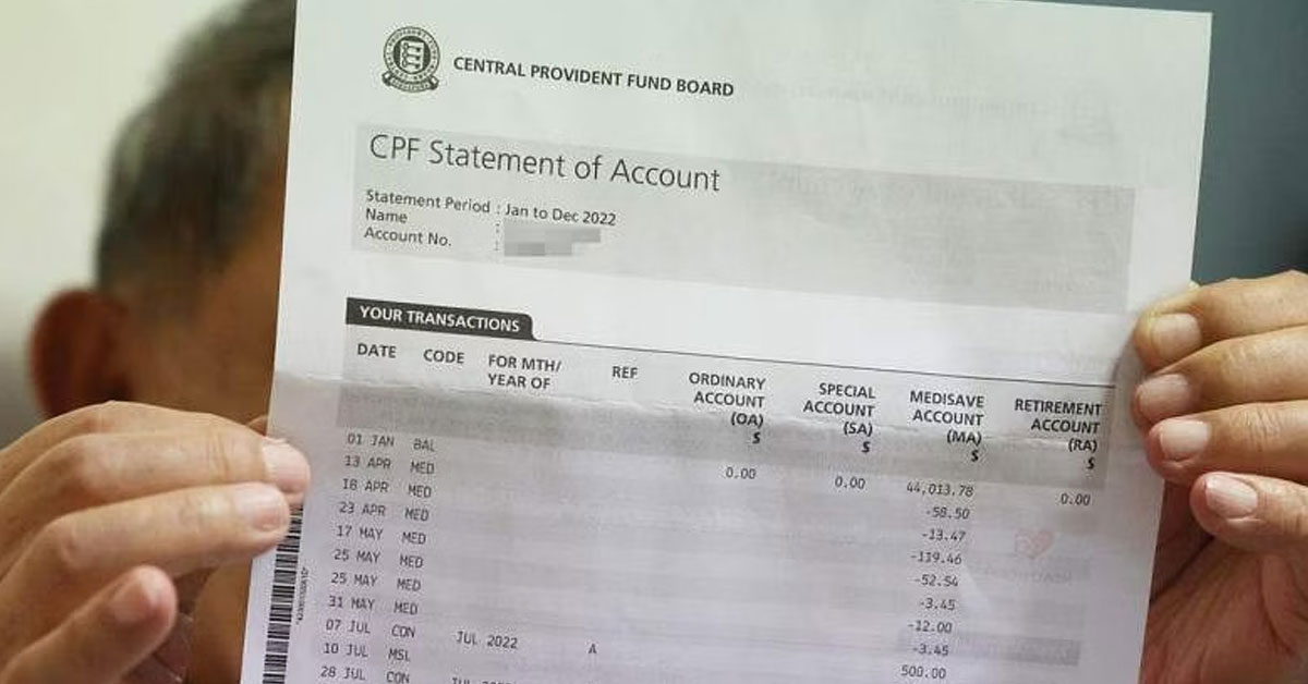 Daughter Made Police Report After 80YO Dad Credited With $175 of CPF ...