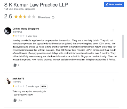 Charles Yeo’s Law Firm, S K Kumar Law Practice, Apparently Didn’t Have ...