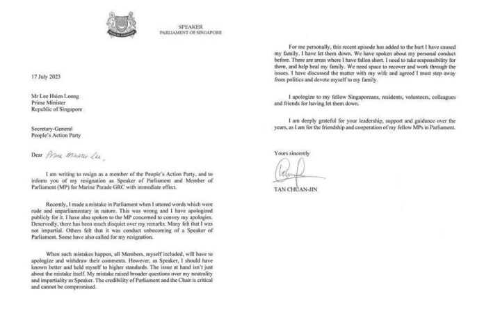 Speaker Tan Chuan-Jin & MP Cheng Li Hui Resigned After Being Revealed ...