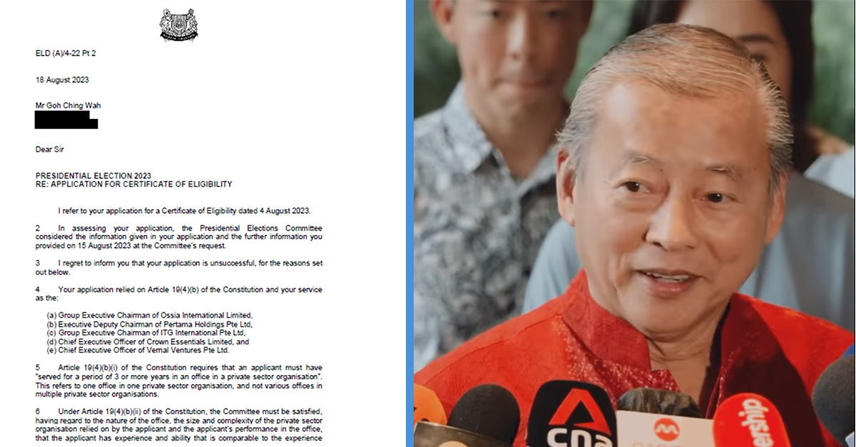 PEC Responded After George Goh Said That No Explanation Was Given ...